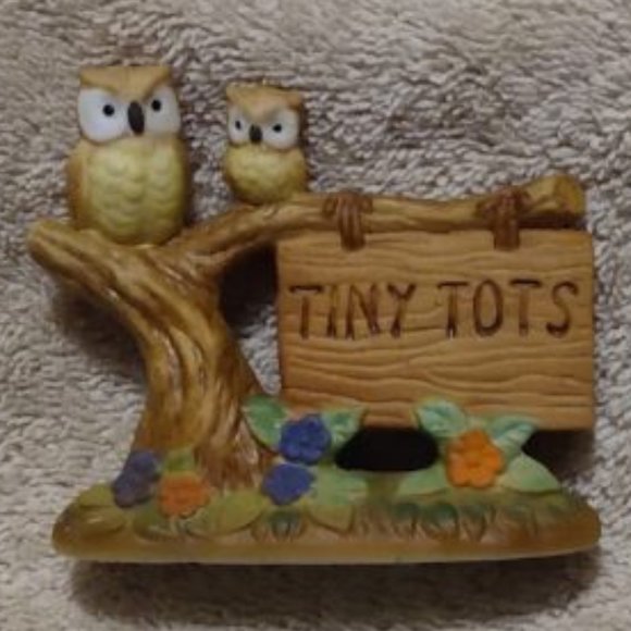 napco | Accents | Napco Tiny Tots Porcelain Figurine Mother Baby Owl On ...